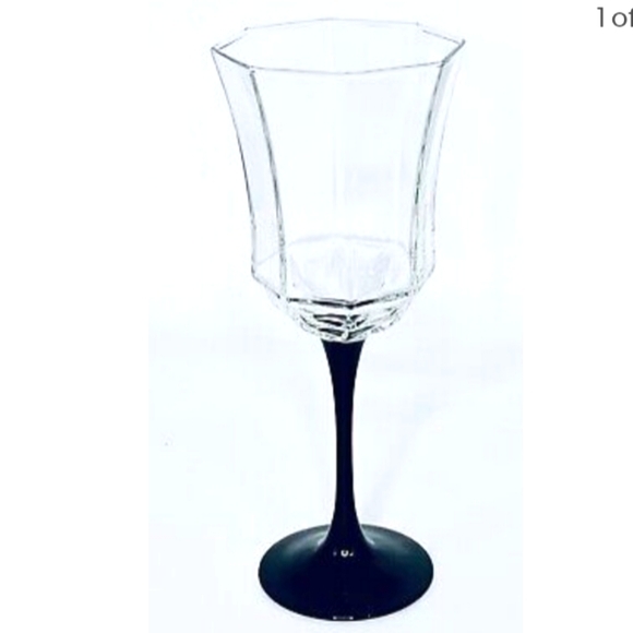 Luminarc | Dining | Set Of 3 Arcoroc Luminarc France Octime Black Stem ...
